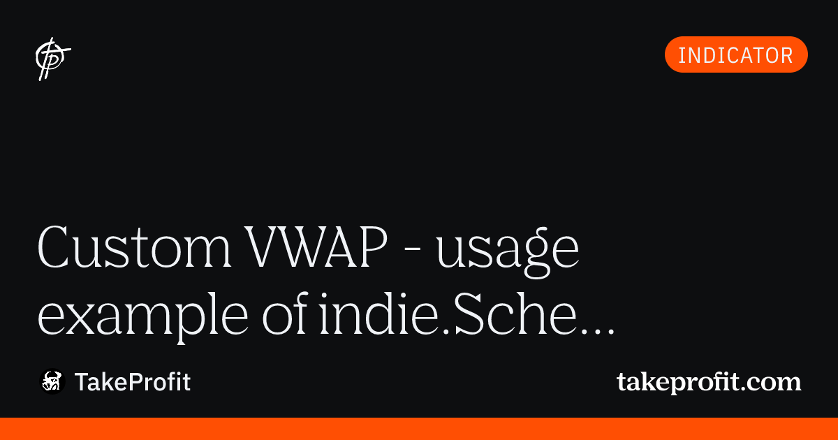 Custom VWAP - usage example of indie.Schedule class