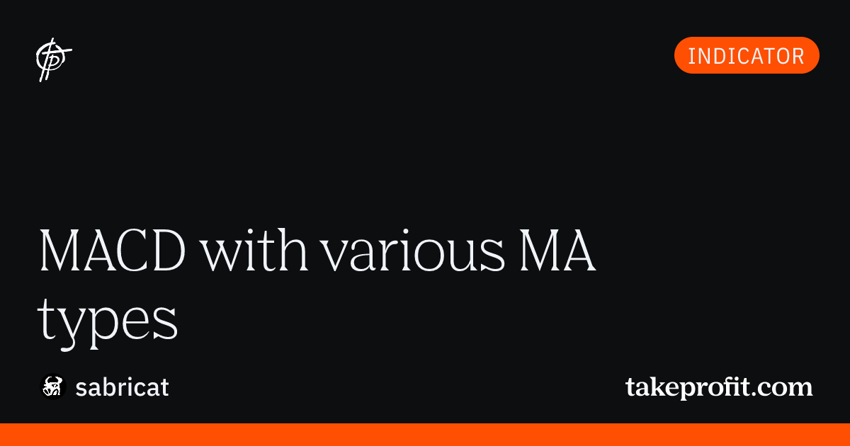 MACD with various MA types