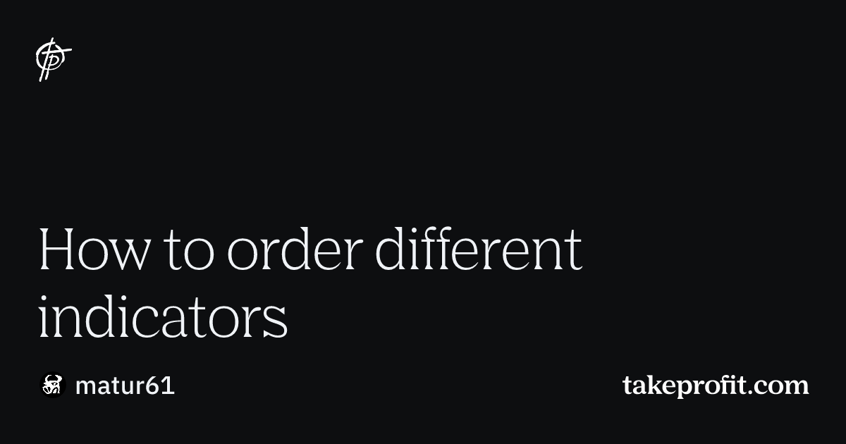 How to order different indicators